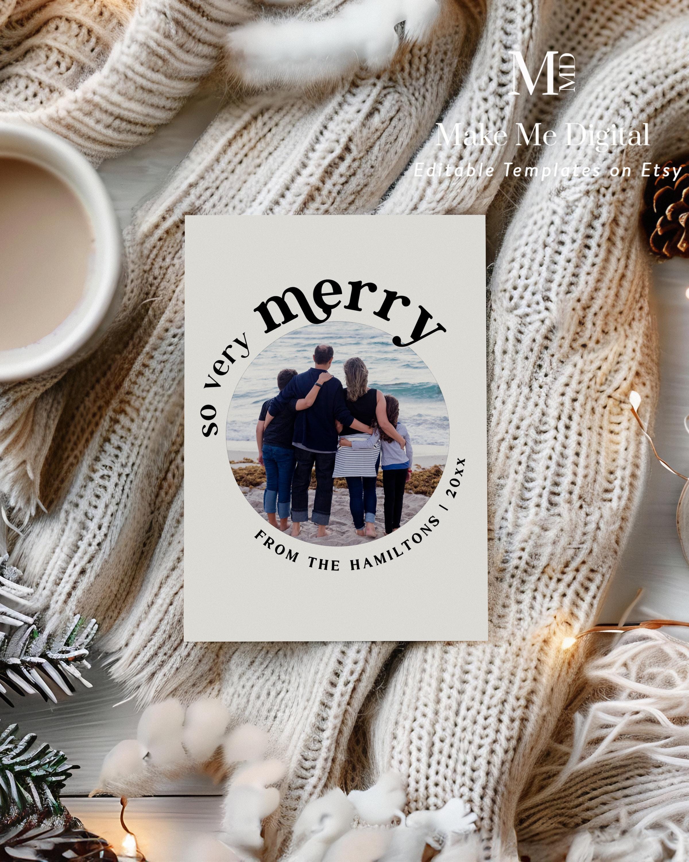 Editable 2024 Retro Year in Review Christmas Card Template | What A ...