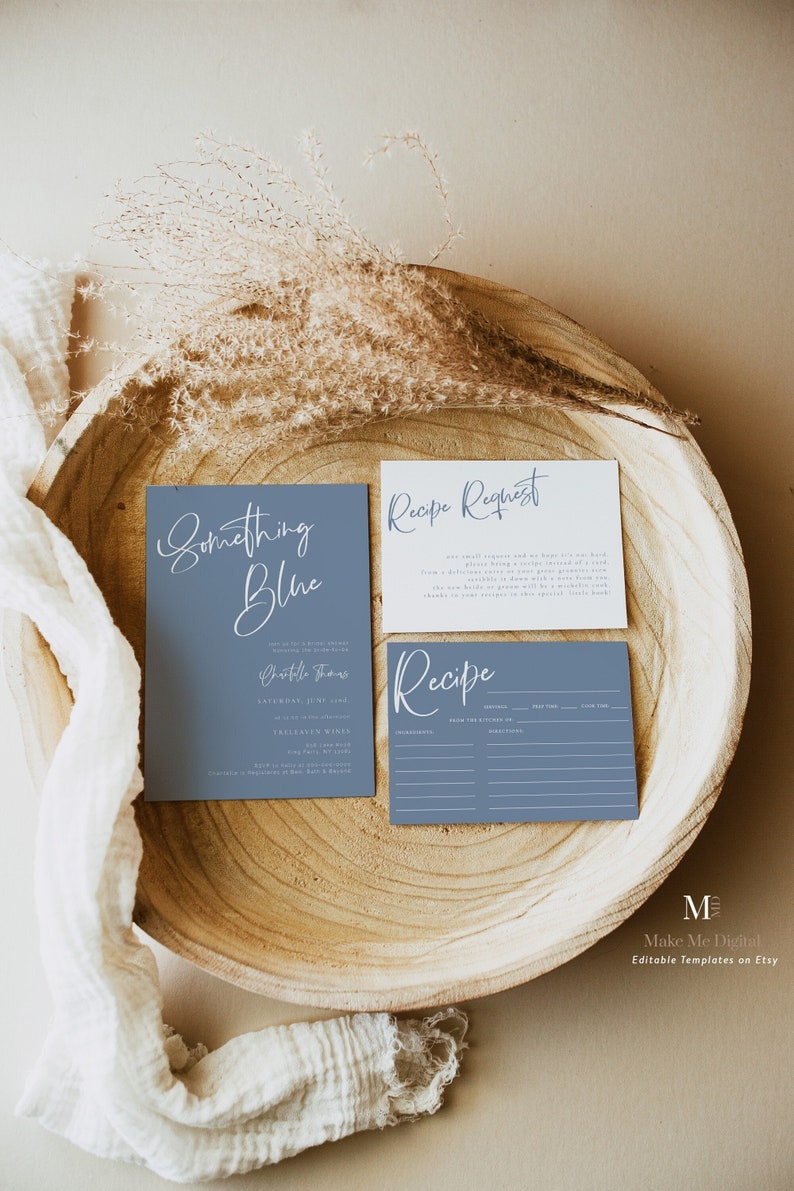 Faded Denim Bridal Shower Invitation Something Blue Bridal - Etsy