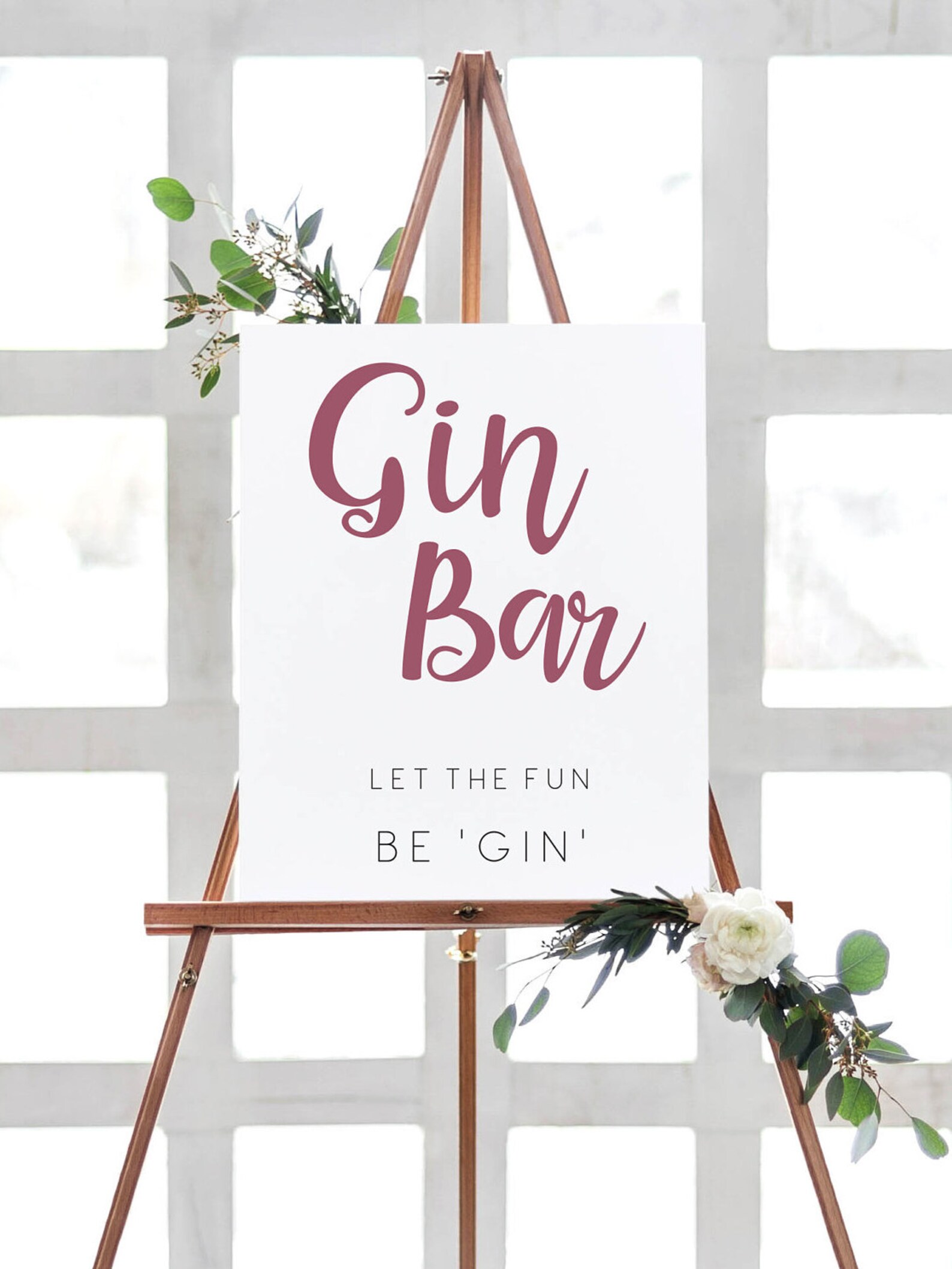 Bridal Shower Table Decor Gin Bar Sign Wedding Decor Sign Gin Sign ...