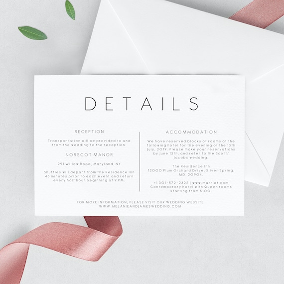 Wedding Details Invitation Template Printable Wedding Etsy UK wedding-details-invitation-template-printable-wedding-etsy-uk