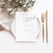 Contemporary Engagement Party Menu, Modern Wedding Engagement Dinner ...