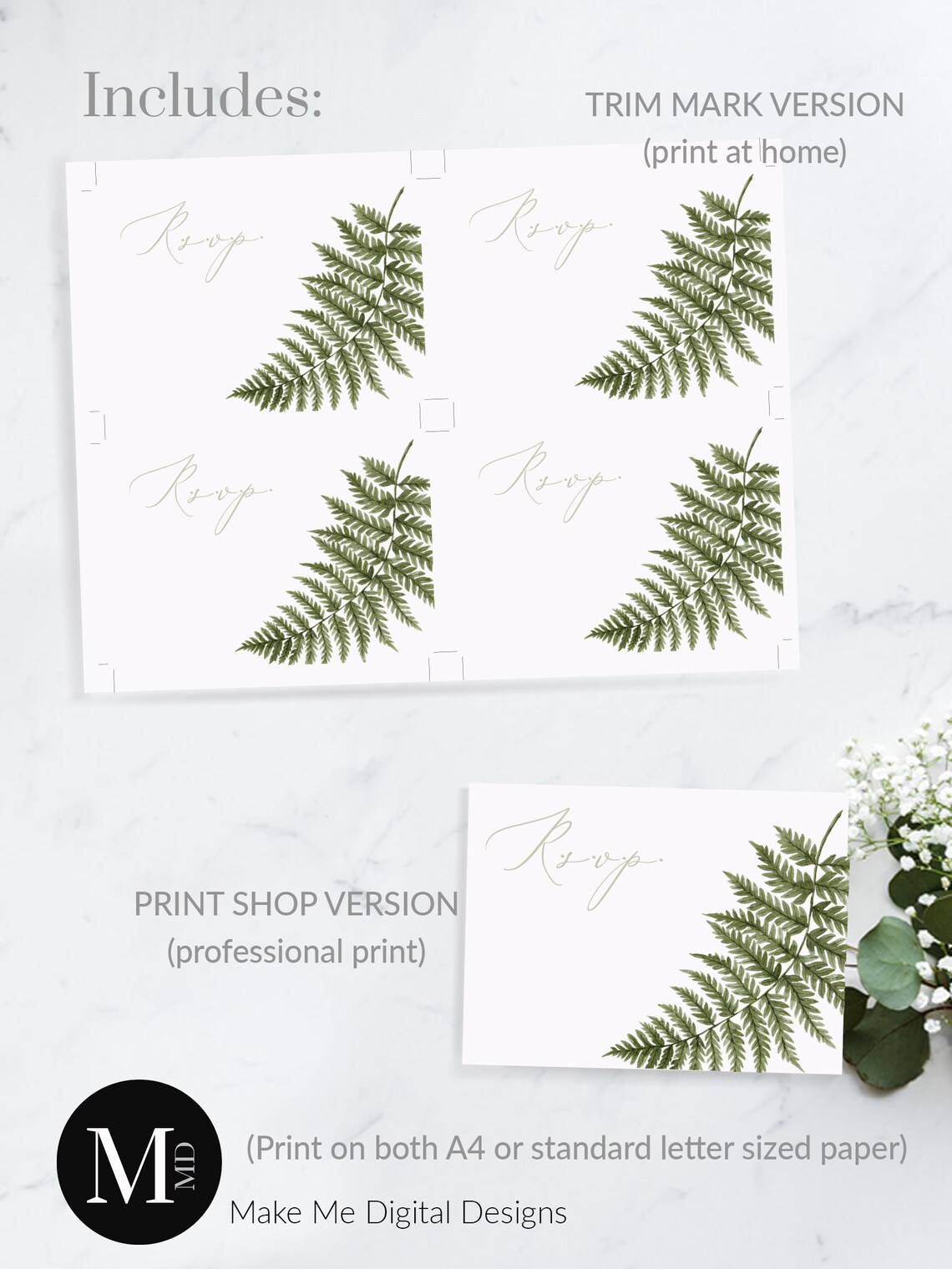 Fern wedding invitation suite fern wedding invitation fern | Etsy