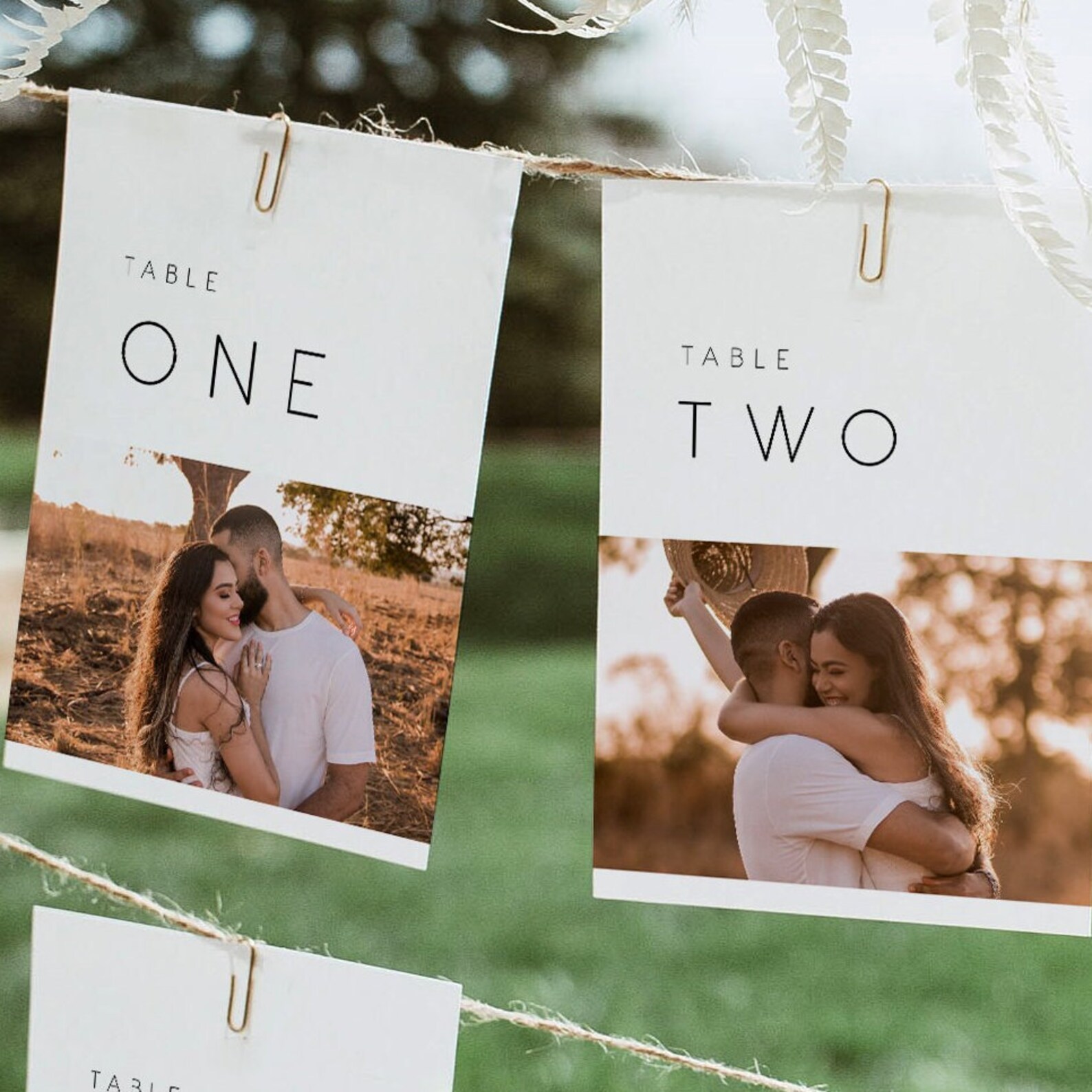 Simple & Modern Table Number Own Photo Template, Printable Wedding ...