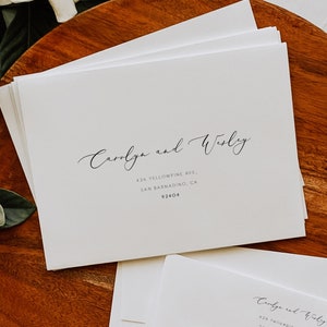 Elegant Wedding Envelope Template Address Envelope Template Wedding ...