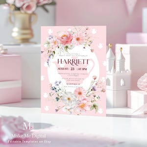 Cottagecore Bridal High Tea Party Invitation, Lady Pastel Florals ...