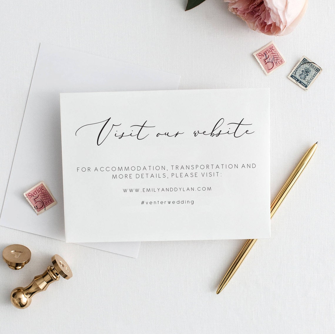 Elegant Visit Our Website Card Wedding Website Card Wedding - Etsy