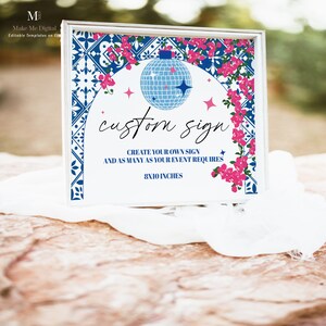 Custom Sign Dancing Queen Hen Party, Greek Mamma Bridal Shower Table ...