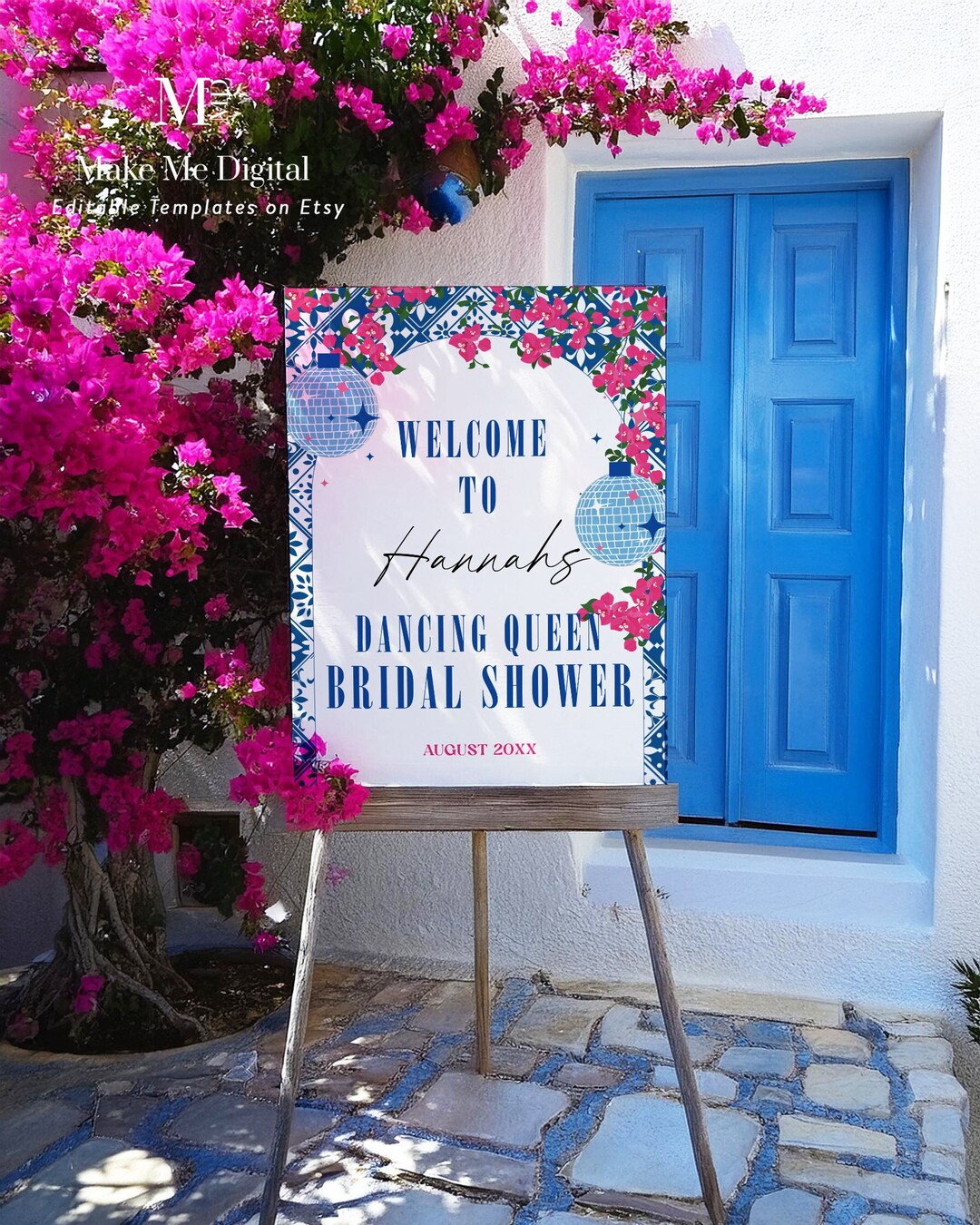 Dancing Queen Bridal Shower Welcome Sign, Greek Mamma Mia Bridal Arch ...