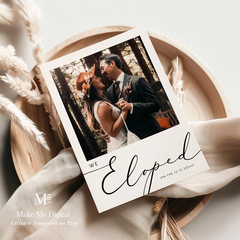 We Eloped Invitation - Etsy