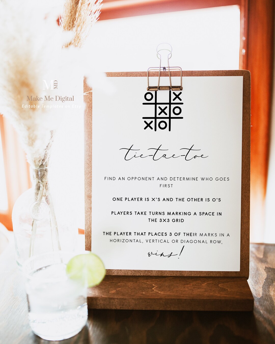 Elegant Calligraphy Four in a Row Sign, Modern Tic-tac-toe Game Rules ...