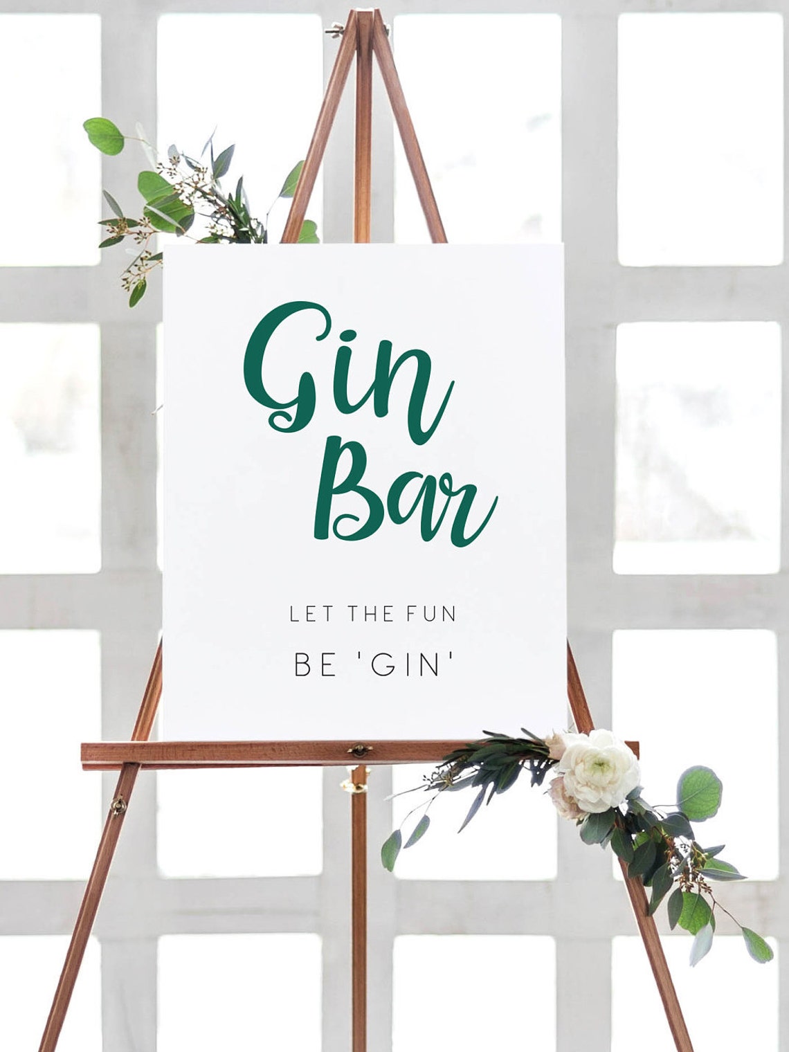 Bridal Shower Table Decor Gin Bar Sign Wedding Decor Sign Gin Sign ...