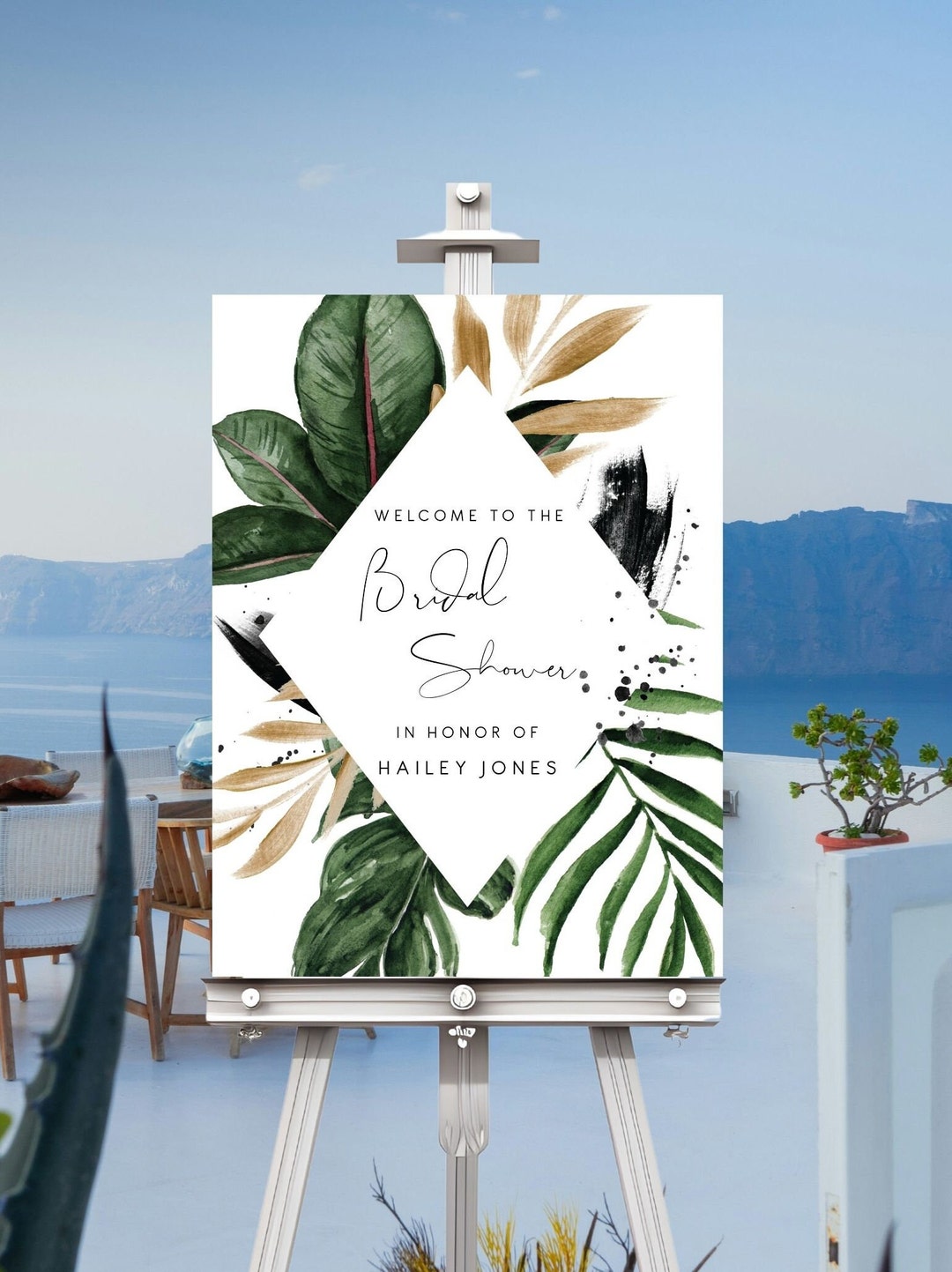 Tropical Welcome Sign Bridal Shower Welcome to Bridal Shower Sign ...