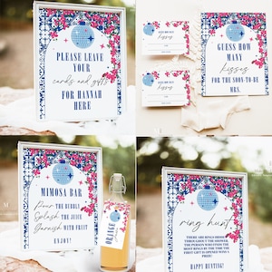 Dancing Queen Hen Party Sign Bundle, Greek Mamma Bridal Shower Table ...