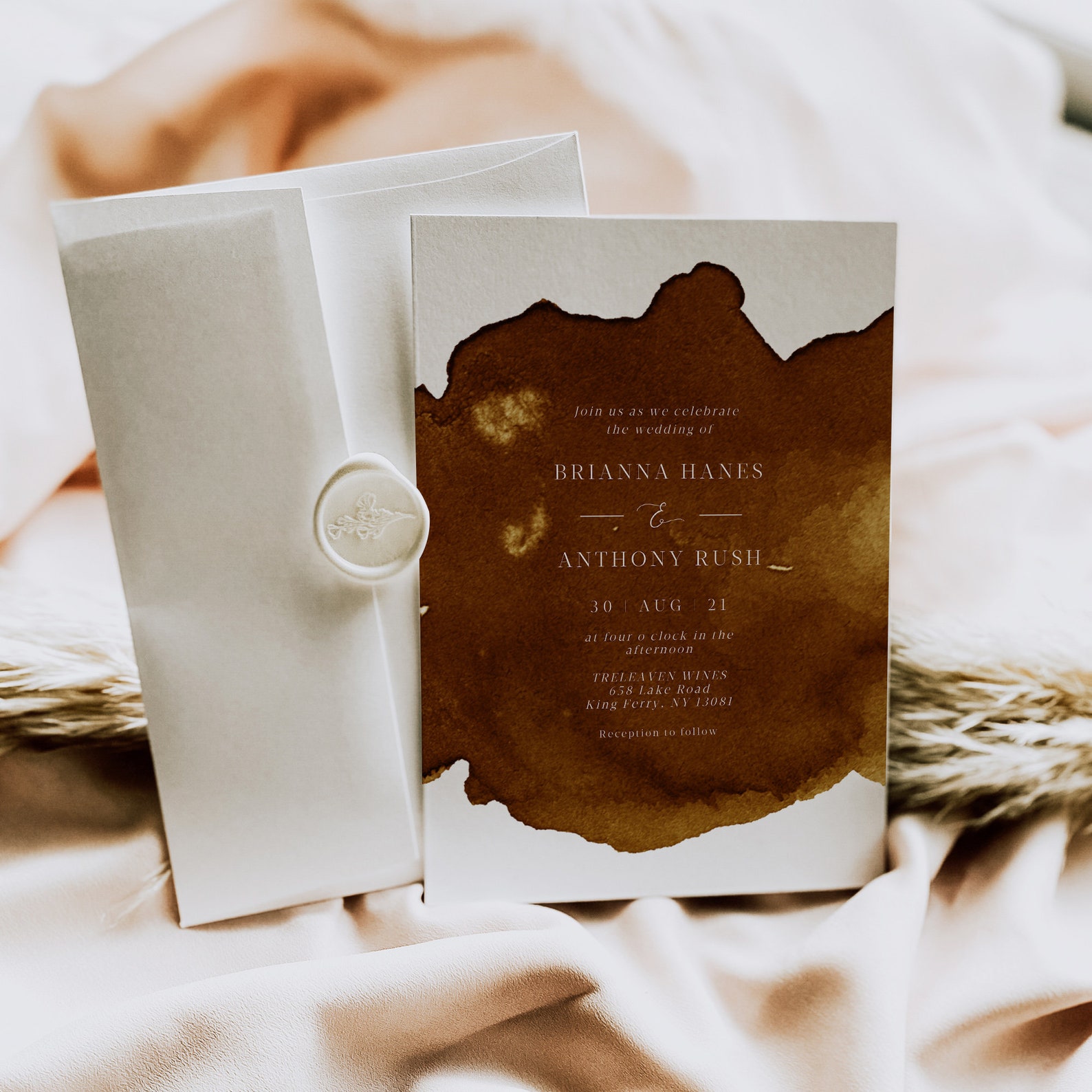 Bohemian Rust Wedding Invite Rustic Terracotta Wedding - Etsy