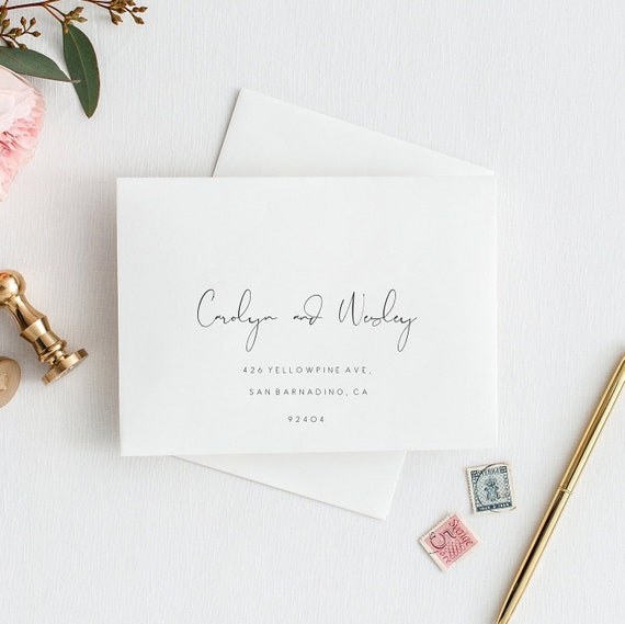 Printable Wedding Envelope Template Address Envelope Template - Etsy