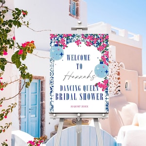 Dancing Queen Bridal Shower Welcome Sign, Greek Mamma Mia Bridal Arch ...