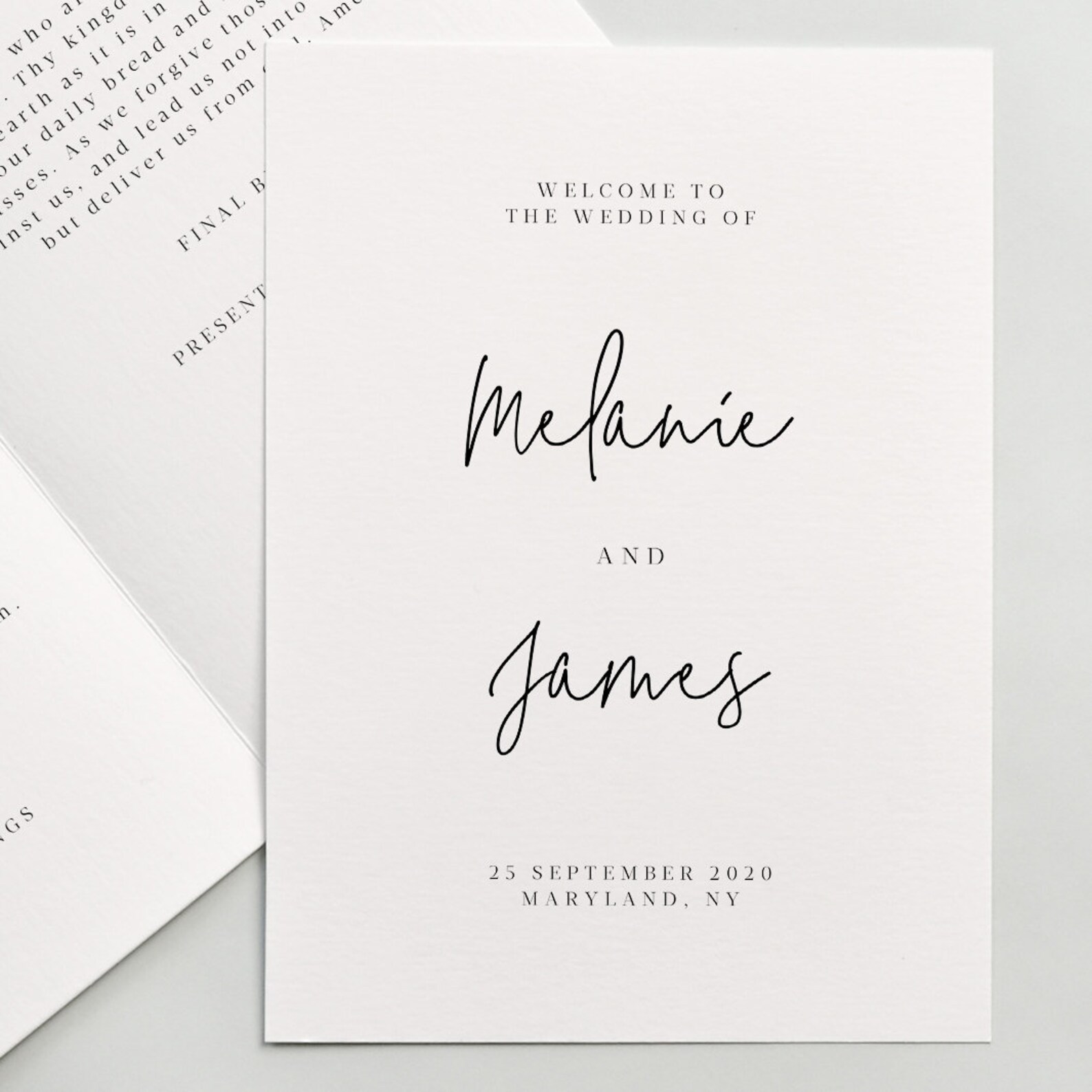 Wedding Ceremony Program Booklet Printable Wedding Program | Etsy UK