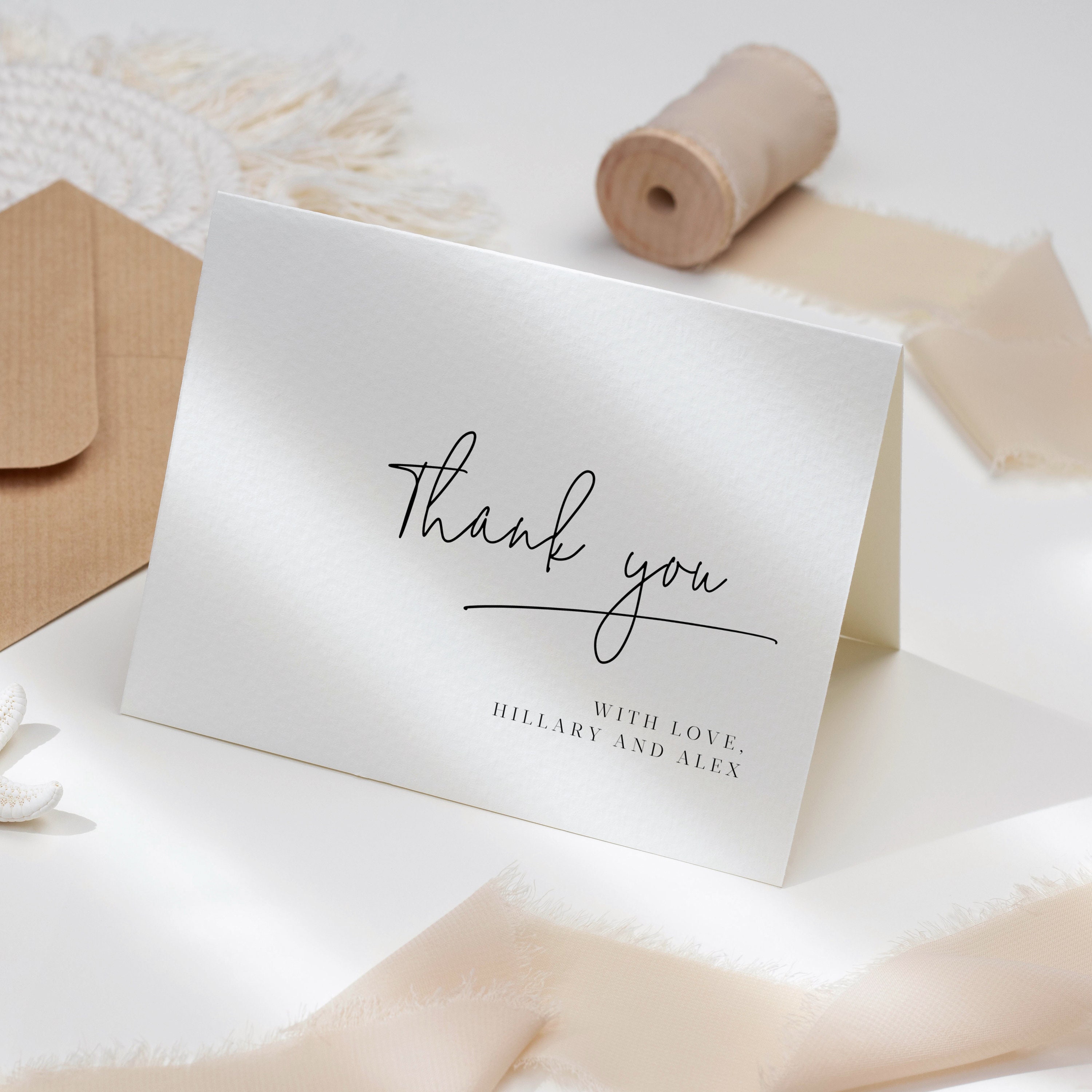 Calligraphy Thank You Cards