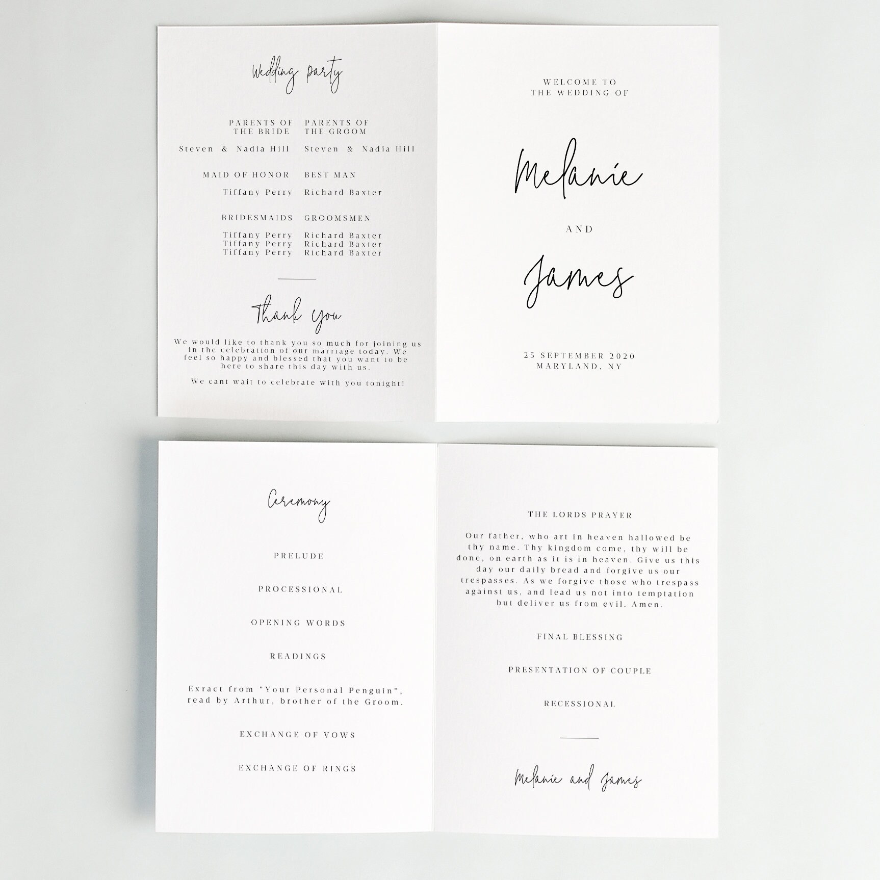 Wedding Ceremony Program Booklet Printable Wedding Program | Etsy UK