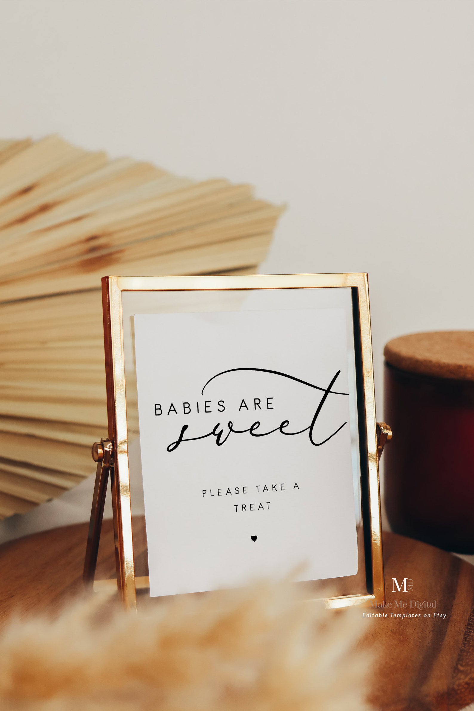 Elegant Calligraphy Babies Are Sweet Sign Printable, Classic Baby ...