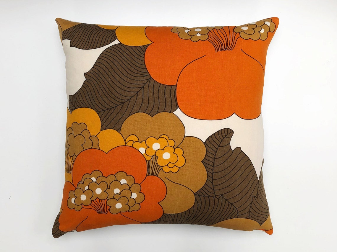 Vintage Genia Sapper Giselle Cushion Cover Orange Yellow - Etsy