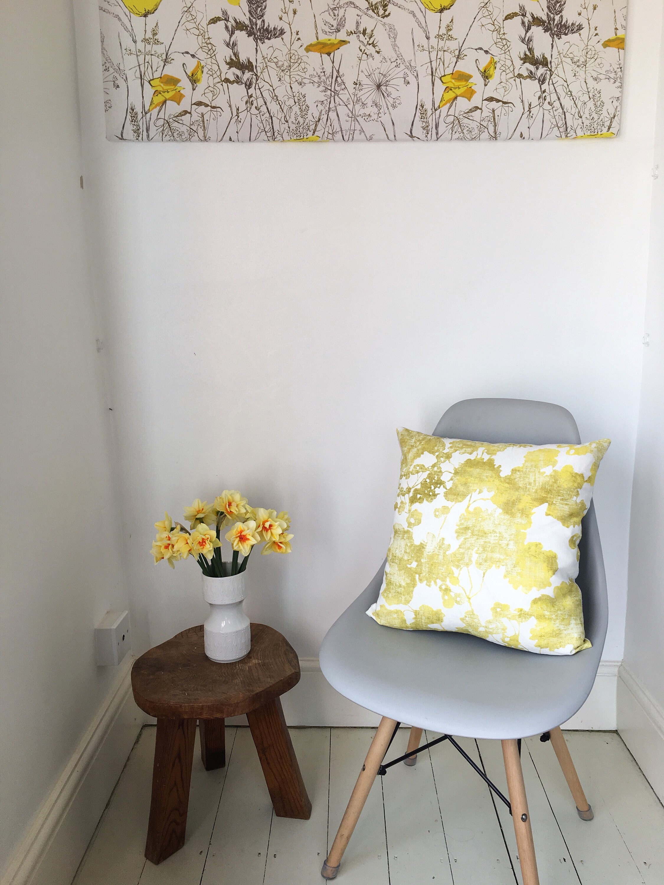 Romo Esme Yellow Floral Linen Cushion Cover Foliage Flowers - Etsy