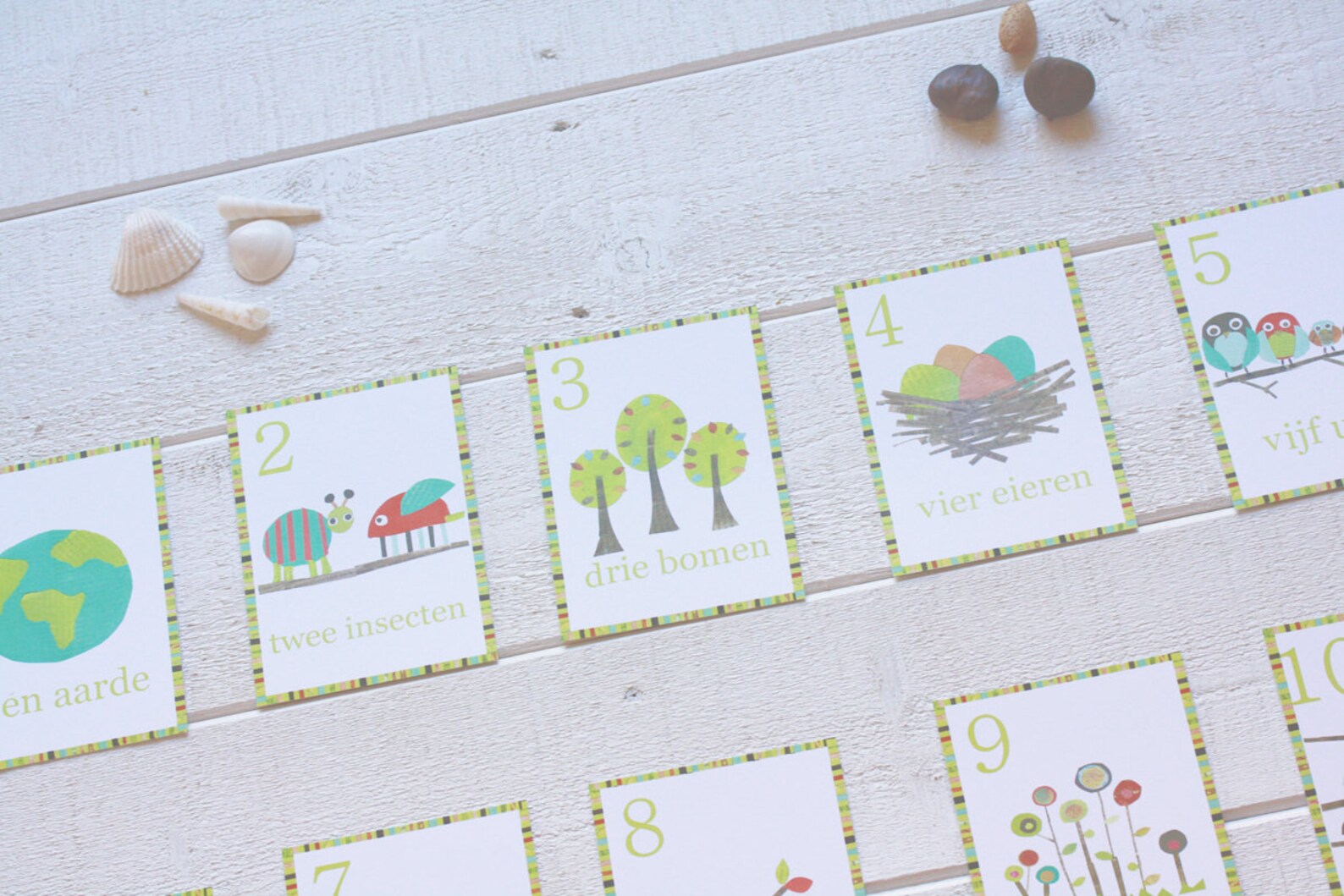 Nature Themed Counting Number Cards Nursery Art Nursery Wall - Etsy