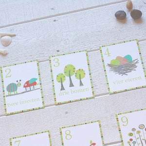 Nature Themed Counting Number Cards Nursery Art Nursery Wall - Etsy