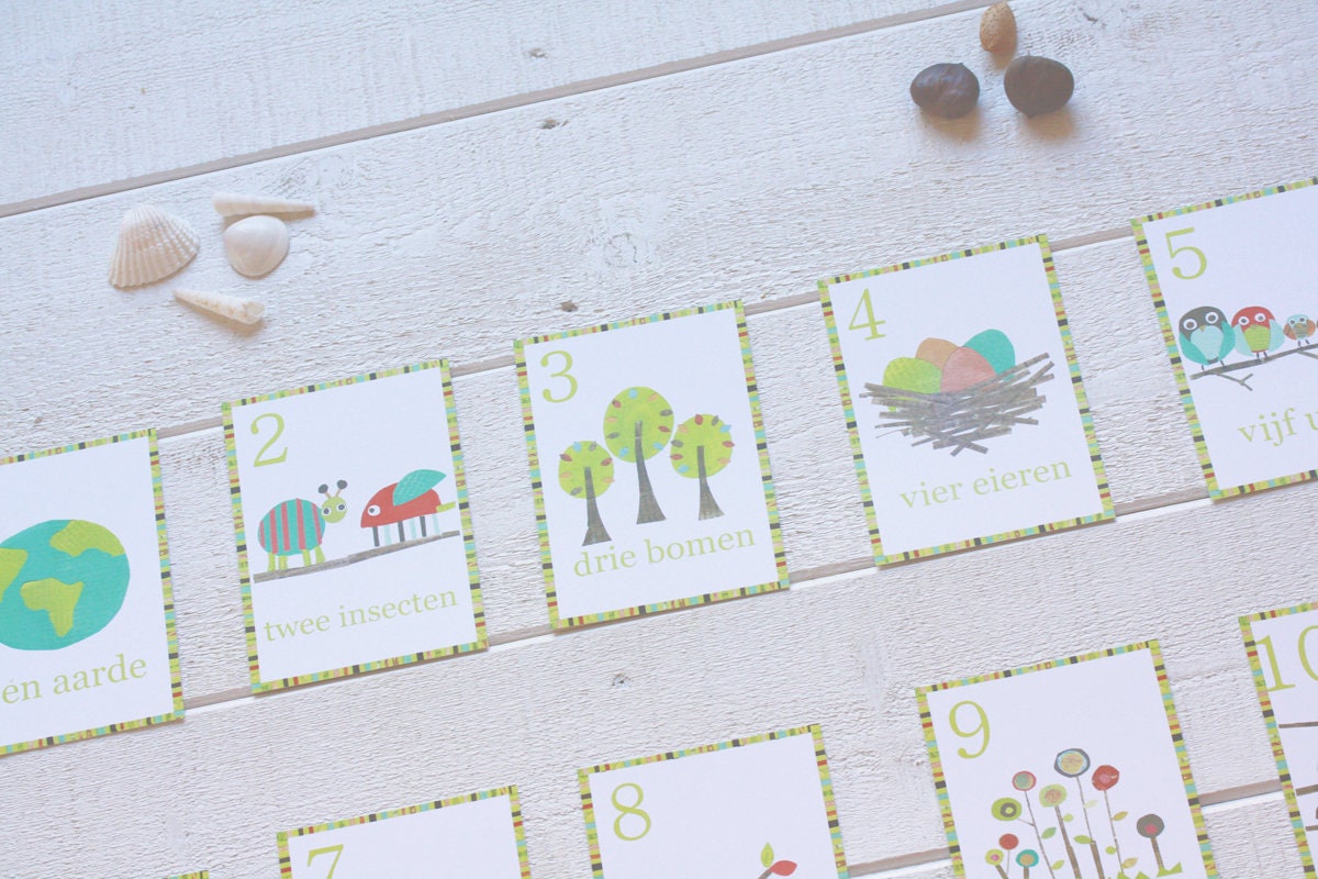 Nature Themed Counting Number Cards, Nursery Art, Nursery Wall Art, Kid ...