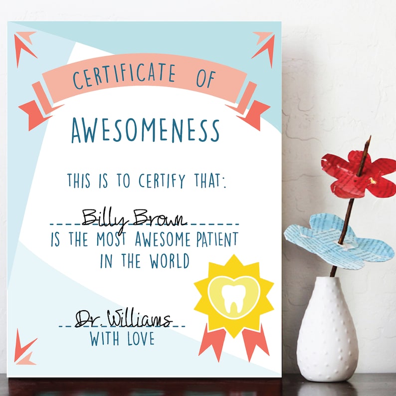 Certificate of Awesomeness, Best Patient Certificate, Award Certificate ...