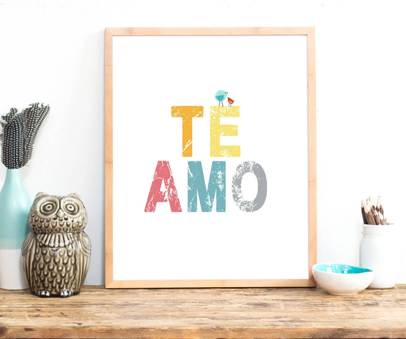 Printable Te Amo Children's Wall Art Digital Download - Etsy