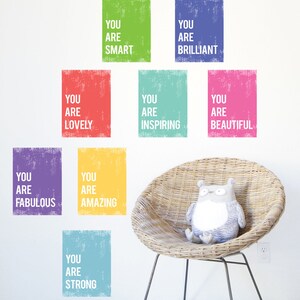 You Are Quotes Collection, Mini Inspirational Print Collection 5x7 ...