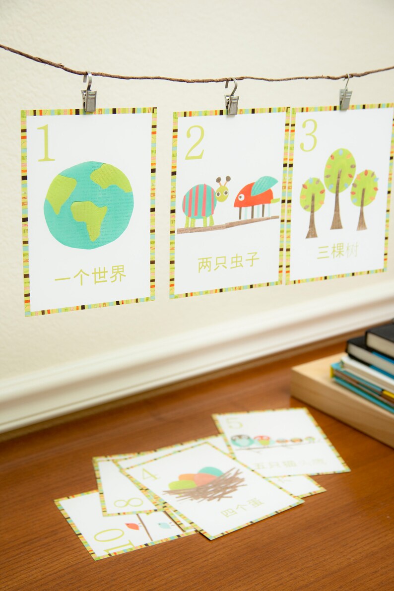 Nature Themed Counting Number Cards, Nursery Art, Nursery Wall Art, Kid ...