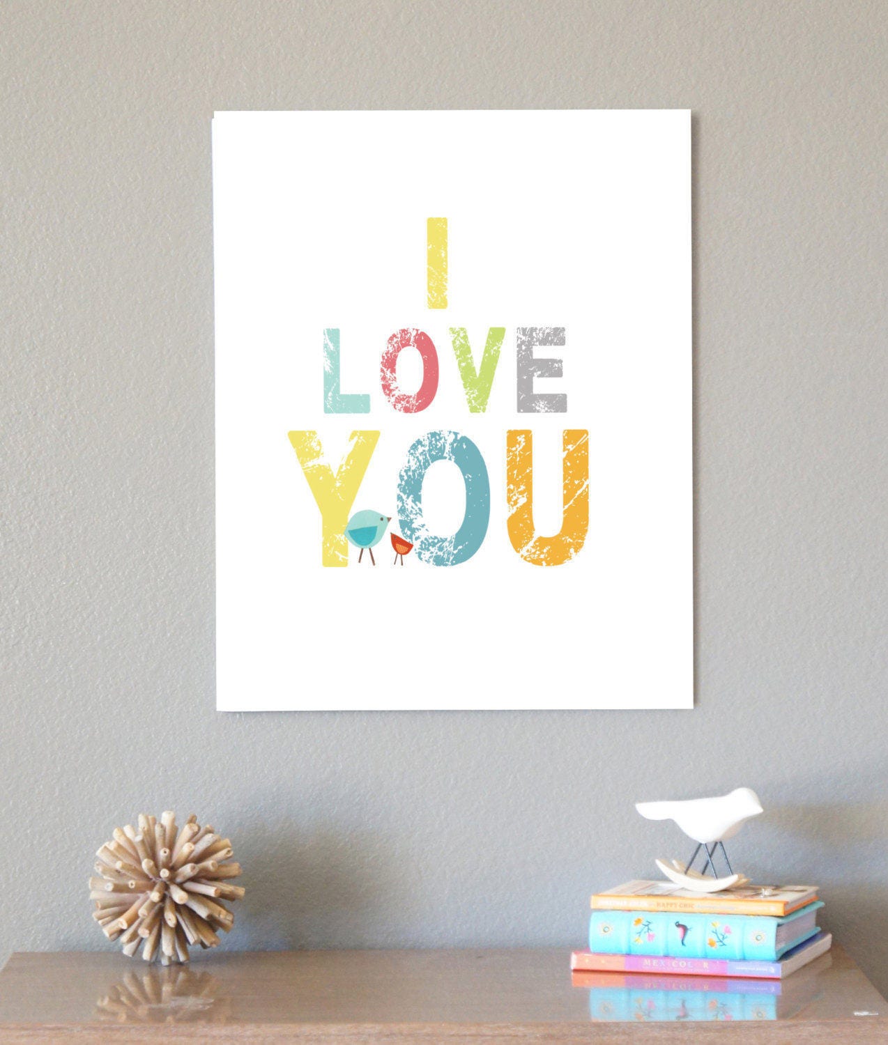 I LOVE You Childrens Wall Art Poster 11x14 and More Sizes - Etsy