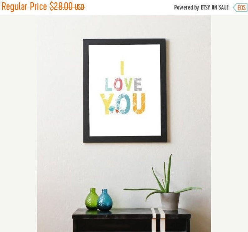 Printable I Love You Sign Digital Download Nursery Love - Etsy