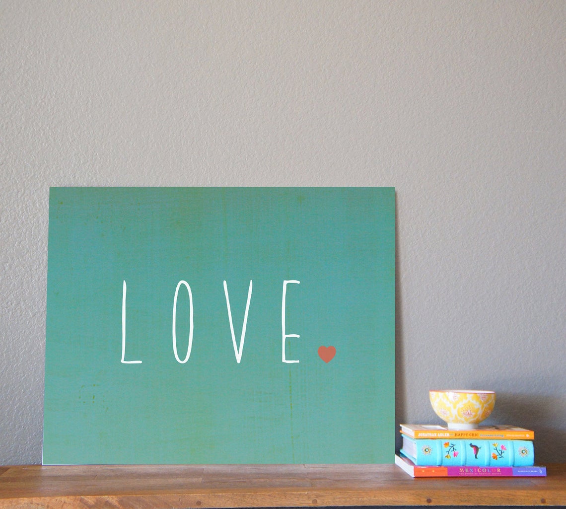 LOVE Print Children's Wall Art Print 14x11 Print - Etsy