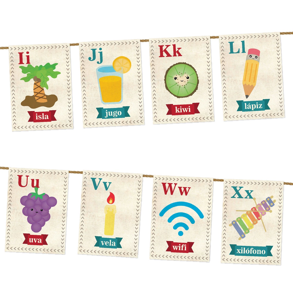 Spanish Alphabet Spanish Flash Cards Abc Wall Art Alphabet - Etsy