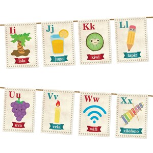 Spanish Alphabet, Spanish Flash Cards, Abc Wall Art, Alphabet Flash ...