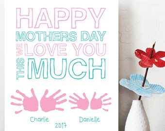 EDITABLE Gift for Mom Printable Handprint Art DIY Mother's Day Craft ...
