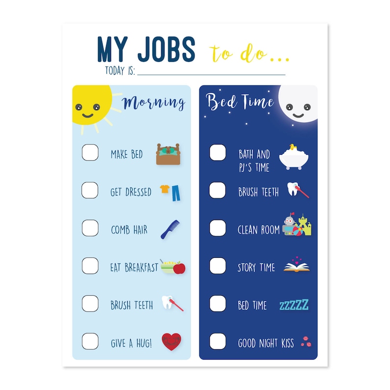 Morning Chore Chart Morning Chore Chart