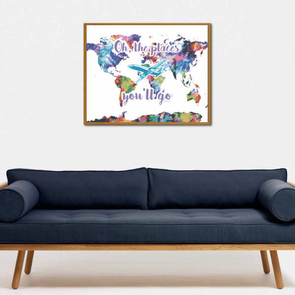 Oh the Places You'll Go Wall Art - Etsy