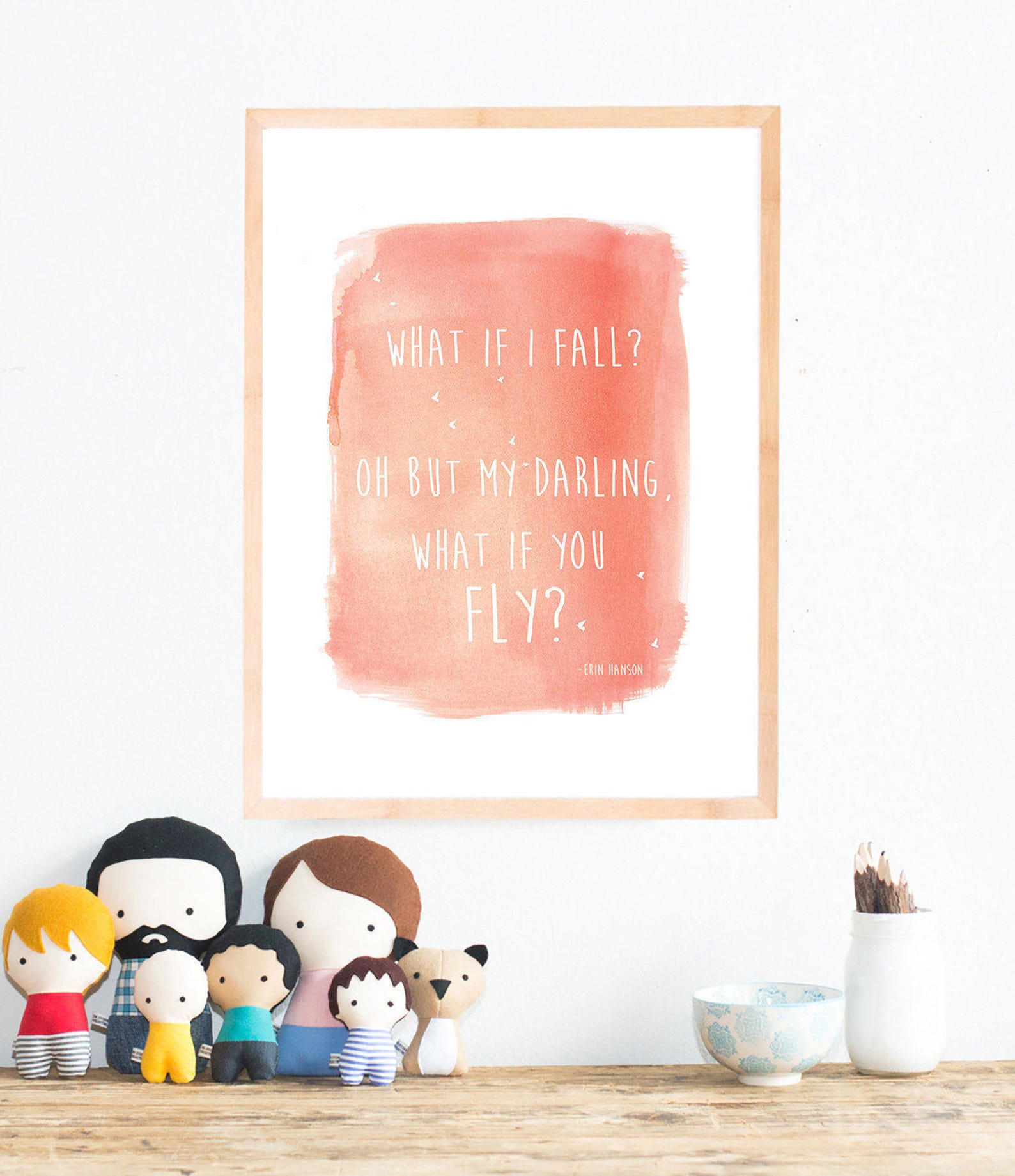 What If You Fly Inspirational Art Print, Nursery Wall Art, Kid's Art ...