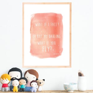 What If You Fly Inspirational Art Print, 8x10, 11x14, Nursery Wall Art ...