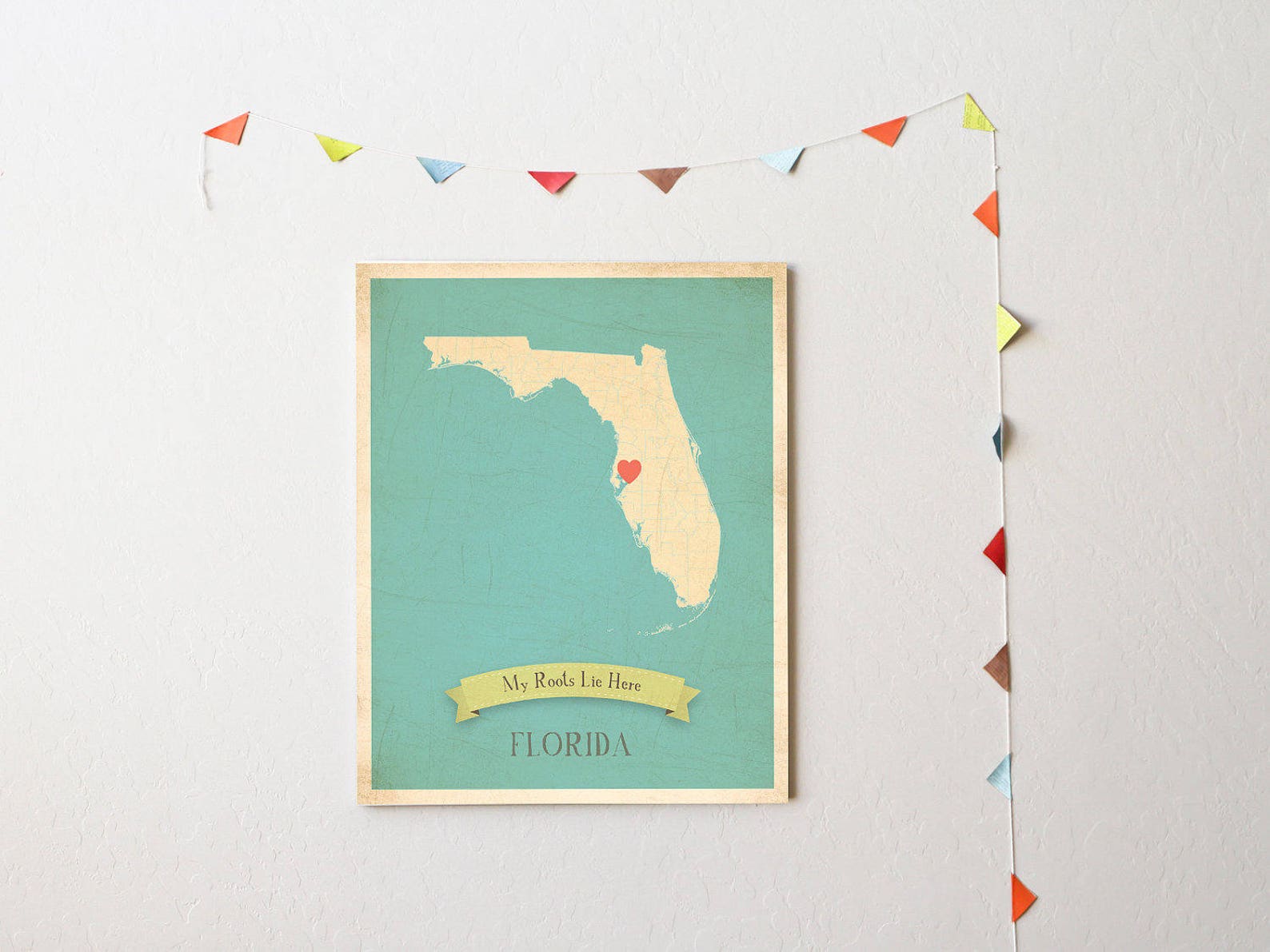 Florida State Map Poster Map Wall Art Map Artwork Map Wall - Etsy