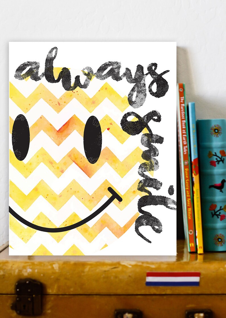 Always Smile Print Playroom Decor Children's Room Wall - Etsy
