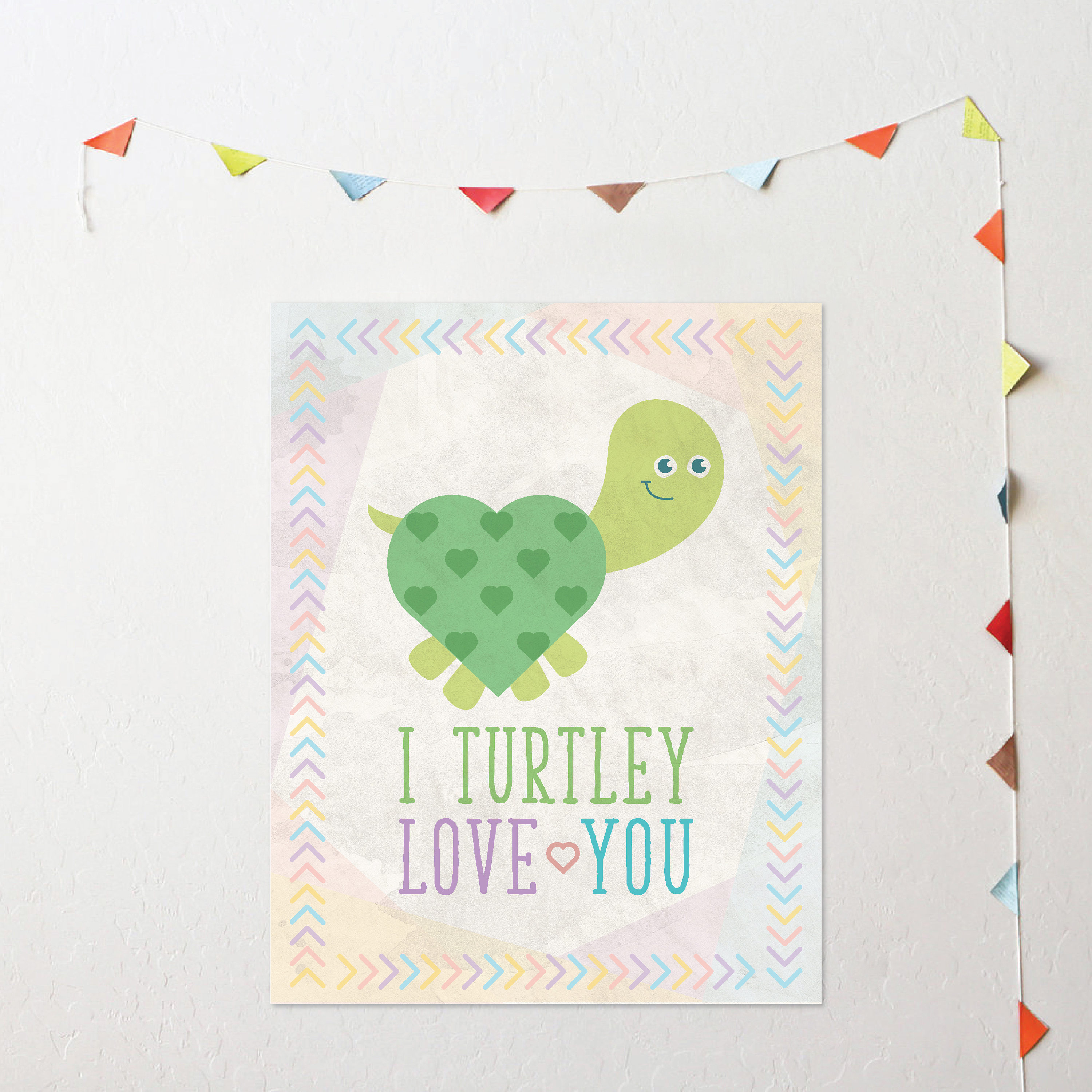 I turtley love you turtle nursery decor turtle wall art I | Etsy