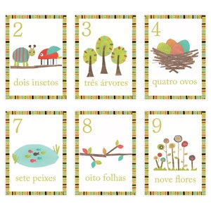 Nature Themed Counting Number Cards Nursery Art Nursery Wall - Etsy