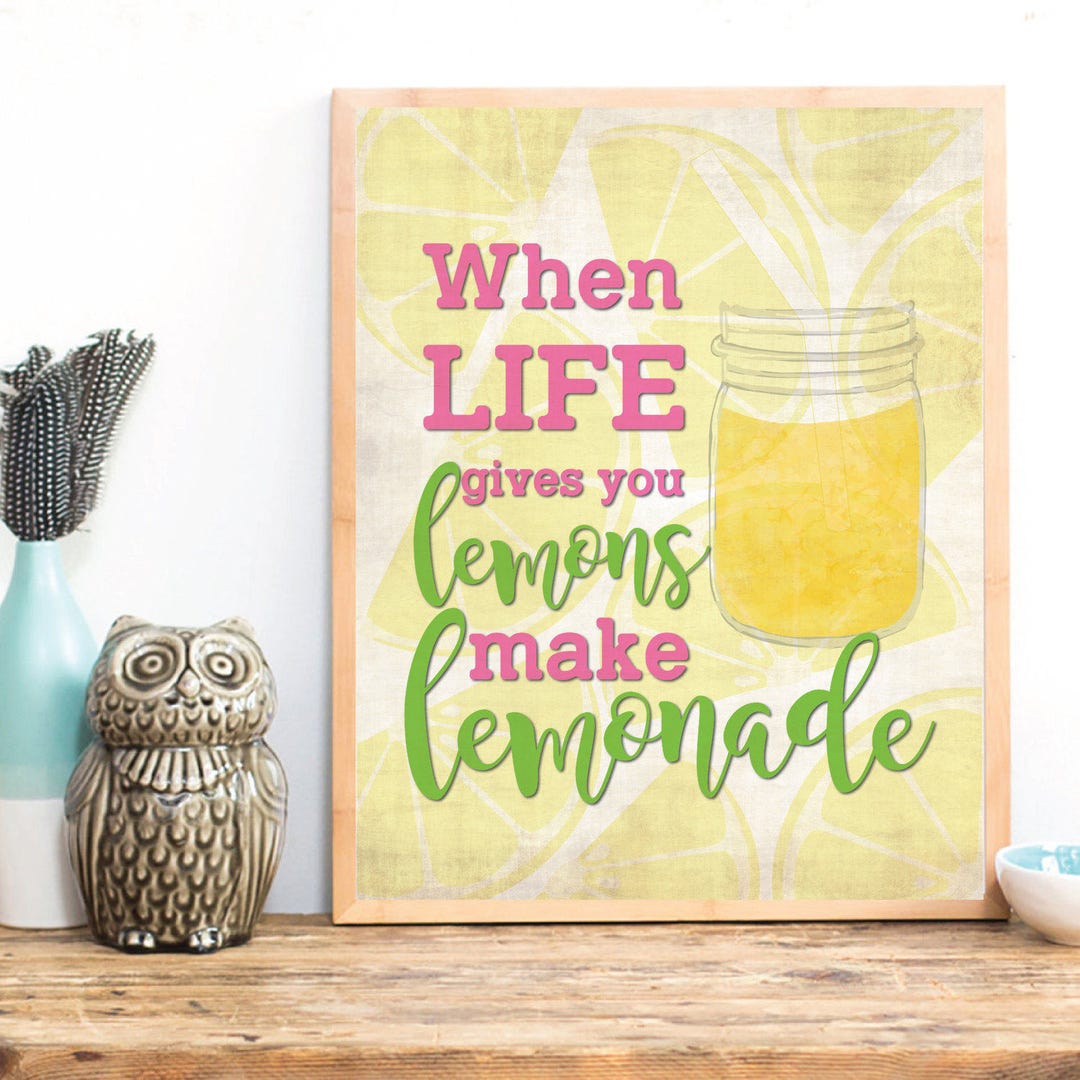 When Life Gives You Lemons, Kitchen Wall Art, Motivation Wall Decor ...