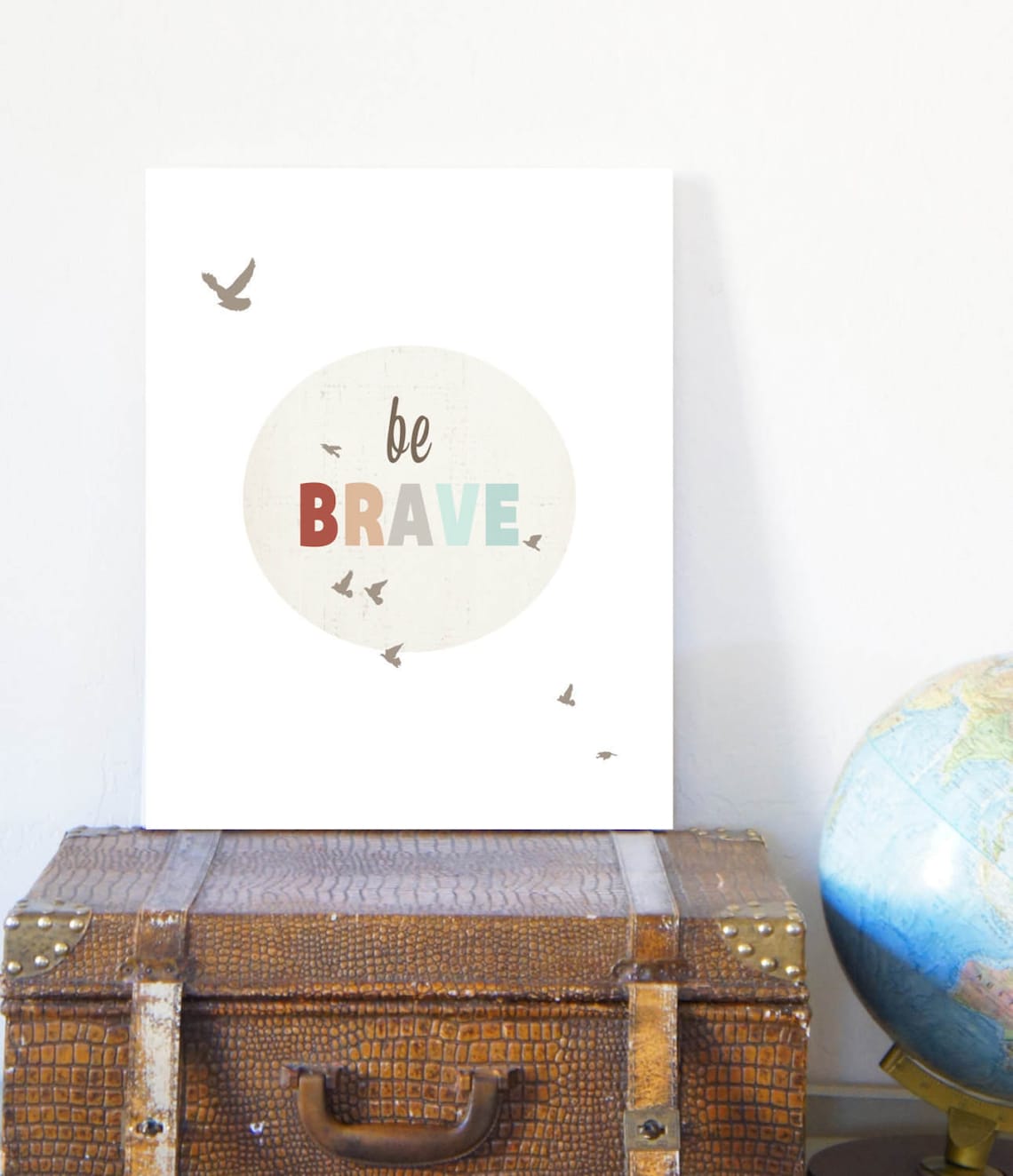 Be Brave 11x14 Inspirational Art Print, Nursery Art, Nursery Wall Art ...