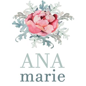 Name Art Nursery, Baby Name Art, Baby Floral Name, Custom Baby Name Art ...